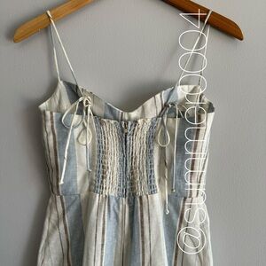 Reformation | Dresses | Nwt Reformation Starling Linen Mini Dress Blue ...